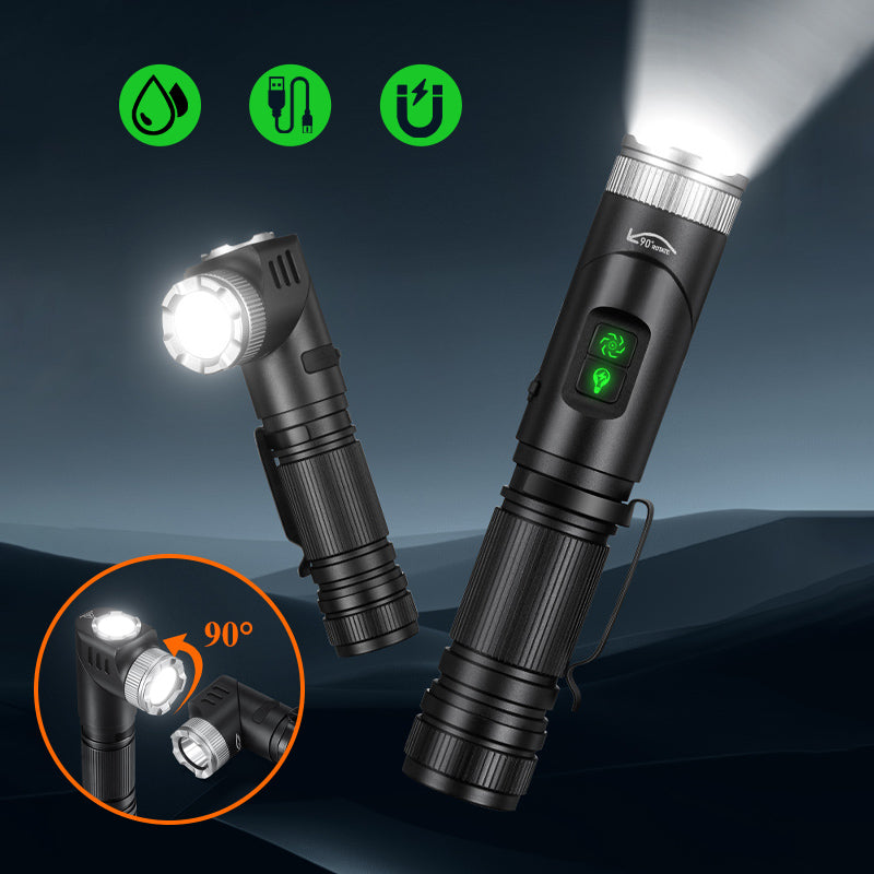 Multi-Function LED Flashlight with Magnetic Base – focoor