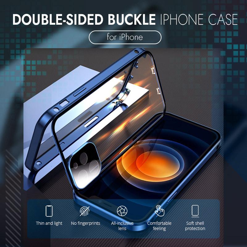 Magnetic Tempered Glass Double-Sided Phone Case For iPhone – focoor
